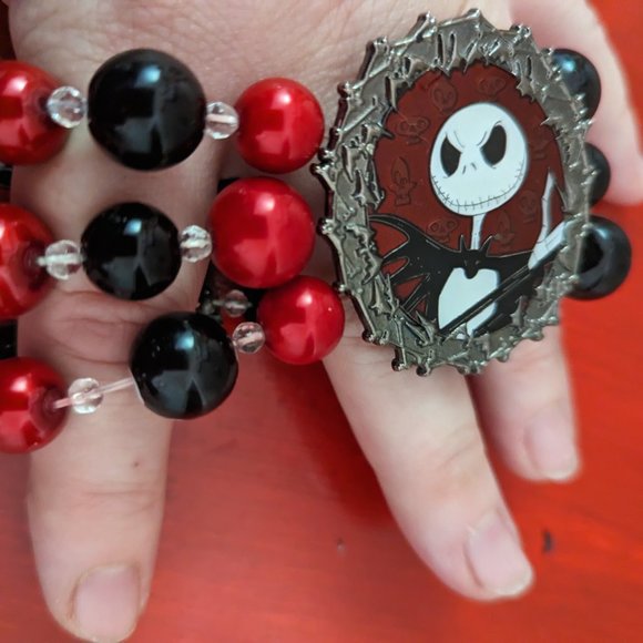 Disney | Jewelry | Jack Skellington Red Black Nightmare Before ...